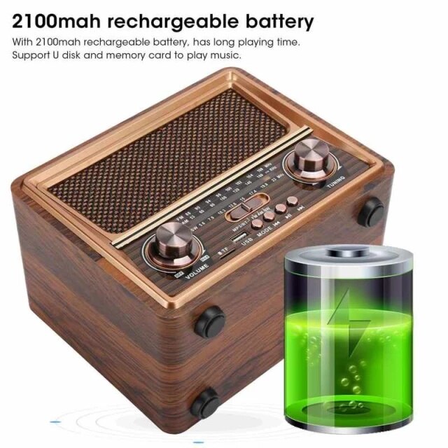 Vintage Luxury Wireless Bluetooth Speaker Radio Re... – Grandado