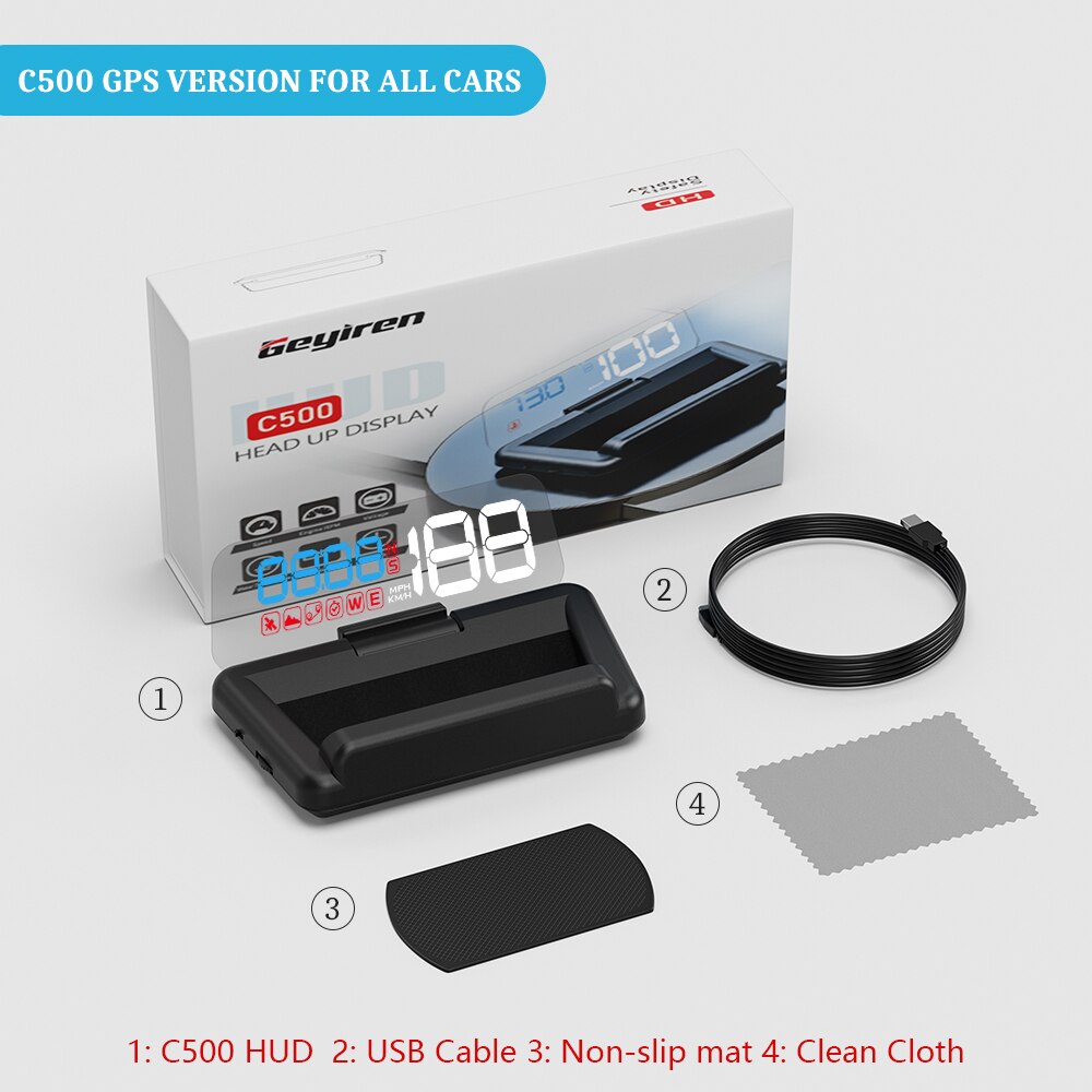 Geyiren c500 auto obd 2 gps hud head-up display e... – Grandado