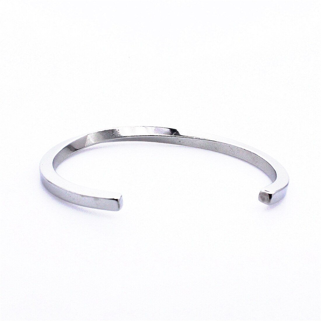 Simple C-shaped Bracelet Titanium Steel Open Bangl... – Grandado