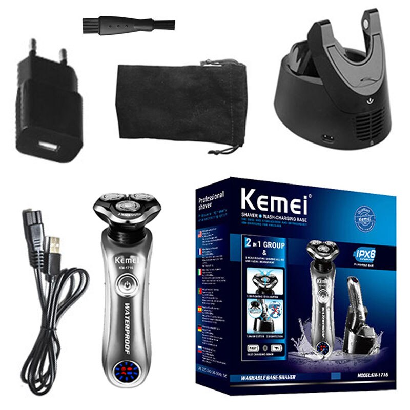 Original kemei wet dry LCD rechargeable electric s... – Grandado