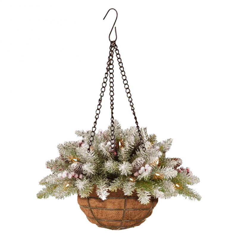 Christmas Hanging Basket With LED Light Hanging Ba... – Grandado