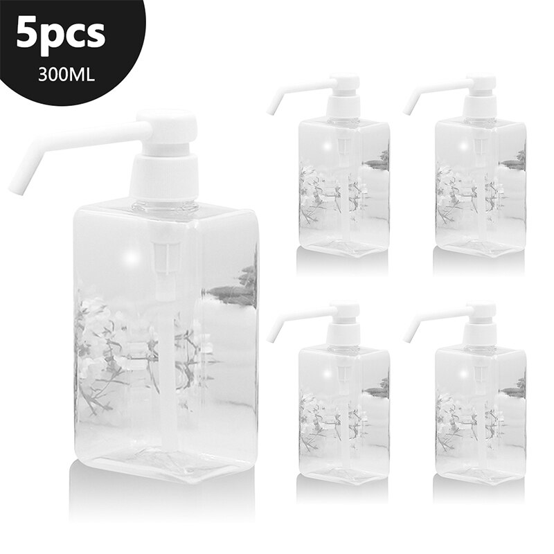 5pcs 300ML Split Bottle Colorful Transparent Squar... – Grandado