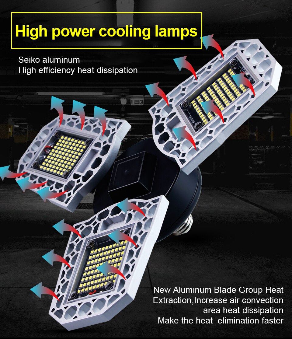 100W 80W 60W E27 LED Garage Lampe Led-lampe Verfor... – Vicedeal