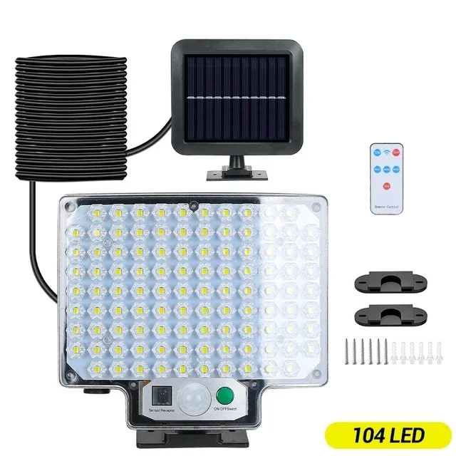 Kraftig led-solcellelampe 4 arbejdstilstande med b... – Vicedeal