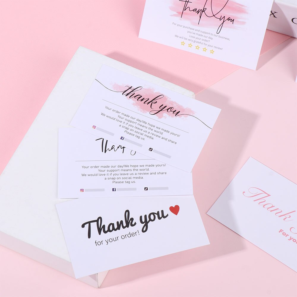 30 Pcs Wit Dank Je Kaart Dank U Voor Uw Bestelling... – Grandado