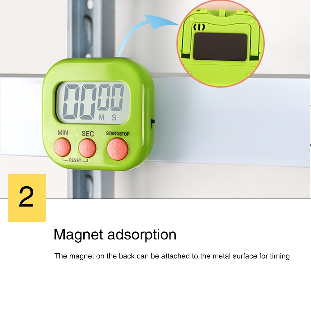1PCS Digital Kitchen Timer Magnetic Backing Stand ... – Grandado