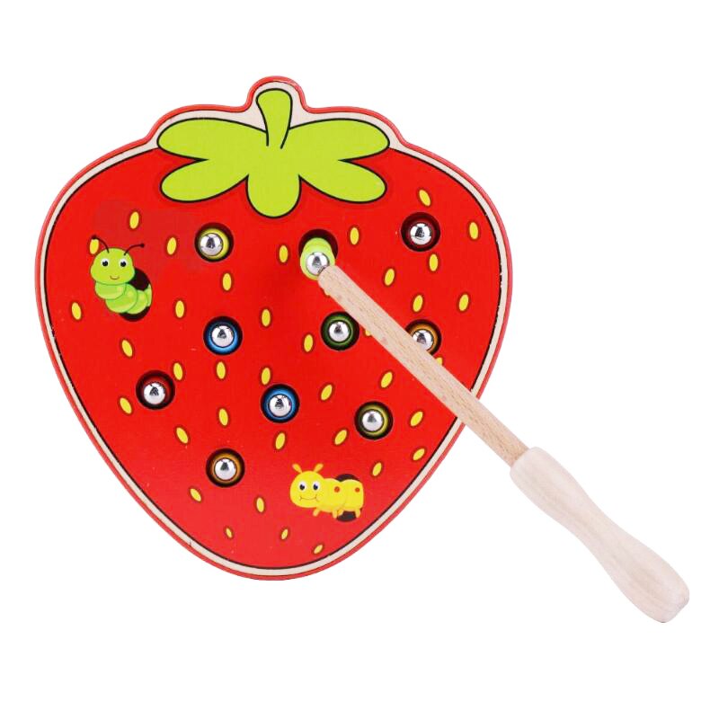 Catch Worm Games, Color Cognitive Magnetic Strawbe... – Grandado