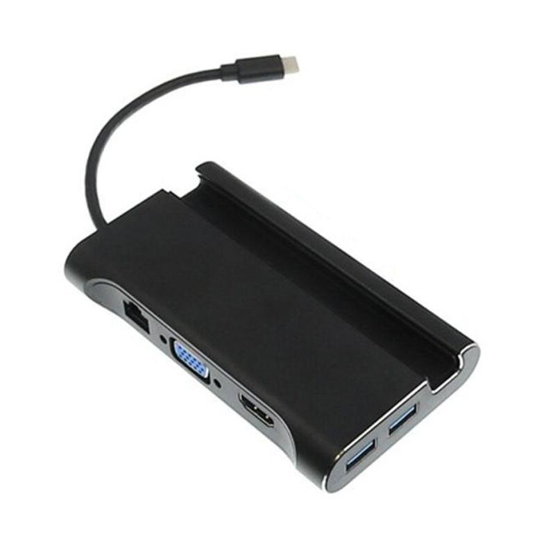 Type-C7 in 1 Docking Station with HDMI + VGA + Gig... – Grandado