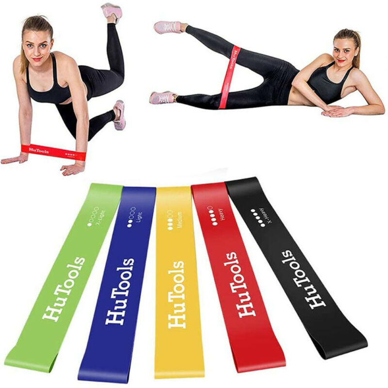 5 Pack Yoga Exercise Tension Band Belt Rubber Stre... – Grandado
