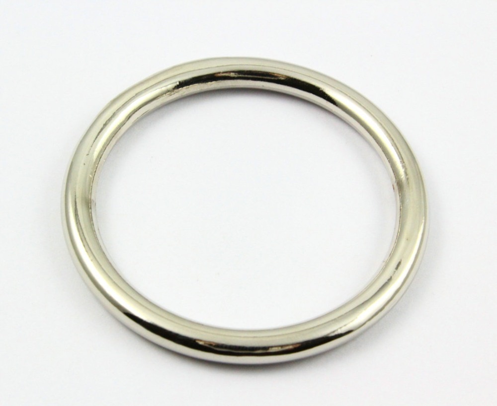 25 Pieces 40mm Nickel Color Welded Metal O Ring Pu... – Grandado