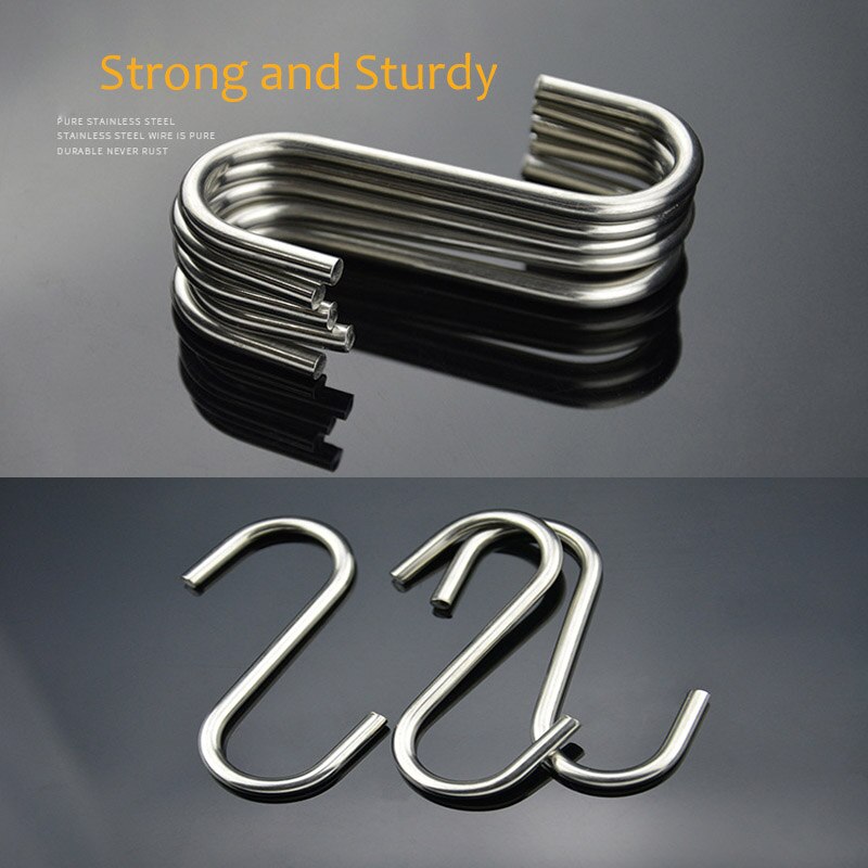 10Pcs S-Vormige Haak Multifunctionele Rvs Sterke D... – Grandado