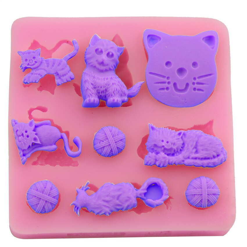 Leuke Kat En Wol Bal Modellering Siliconen Mal Cho... – Grandado