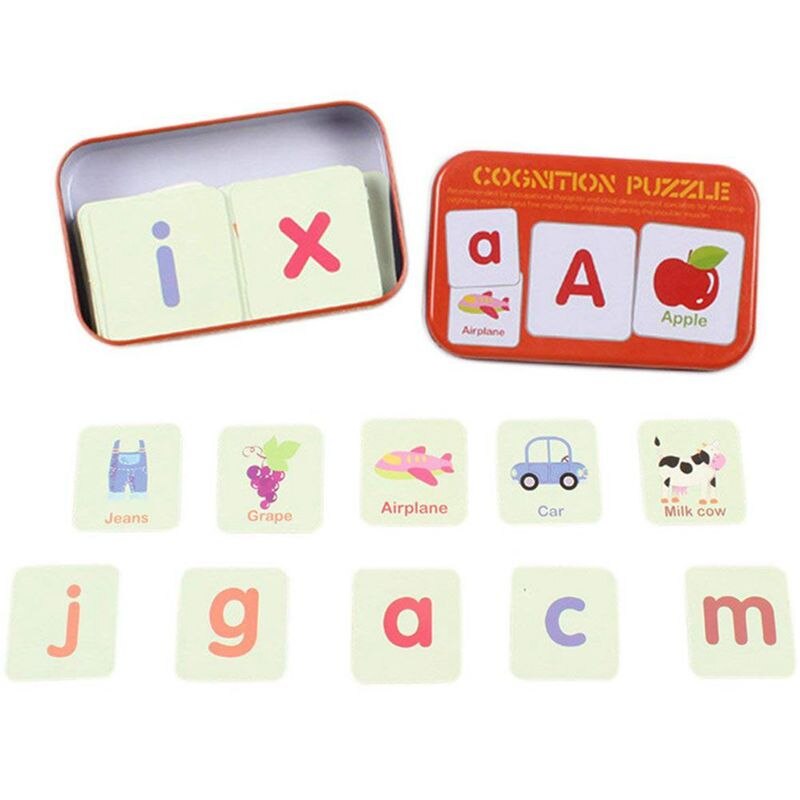 Anti-Tear Flash Cards Learning Alphabet Puzzle Car... – Grandado