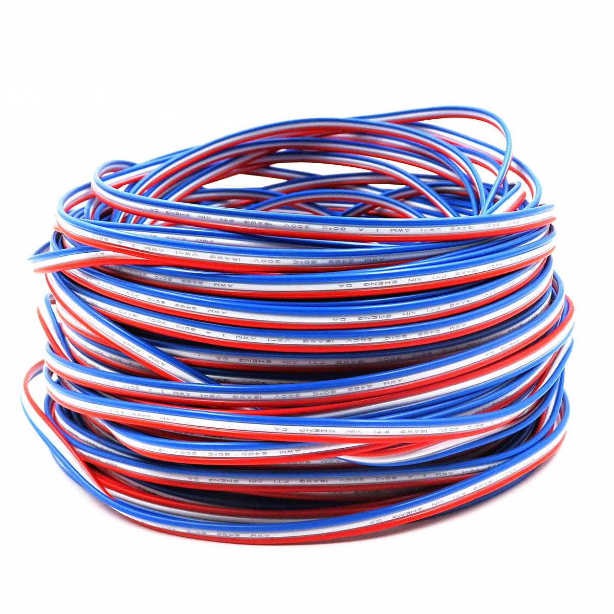 18AWG 3 Pin Flat Ribbon Wire , 100ft 31m/Roll,Red ... – Grandado
