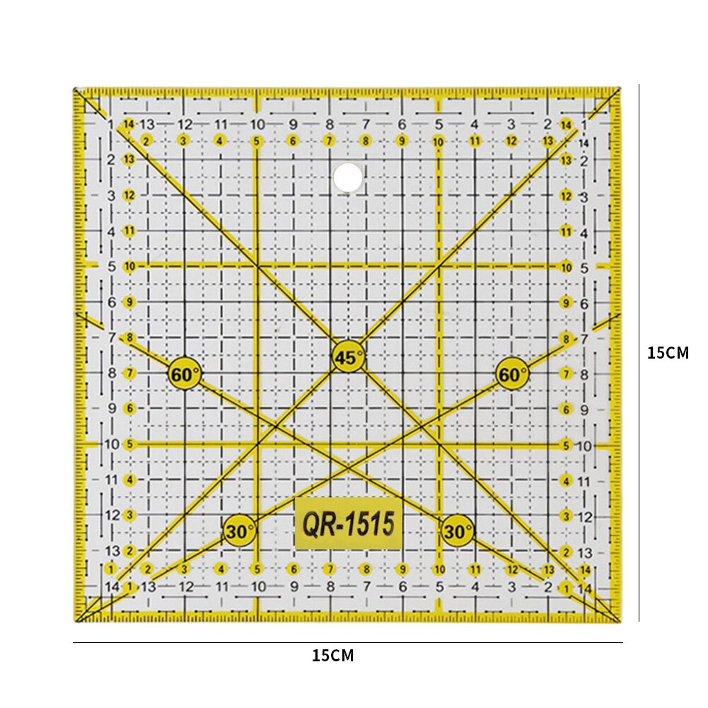 15x15cm Acrylic Patchwork Ruler Square Quilting Gr... – Grandado