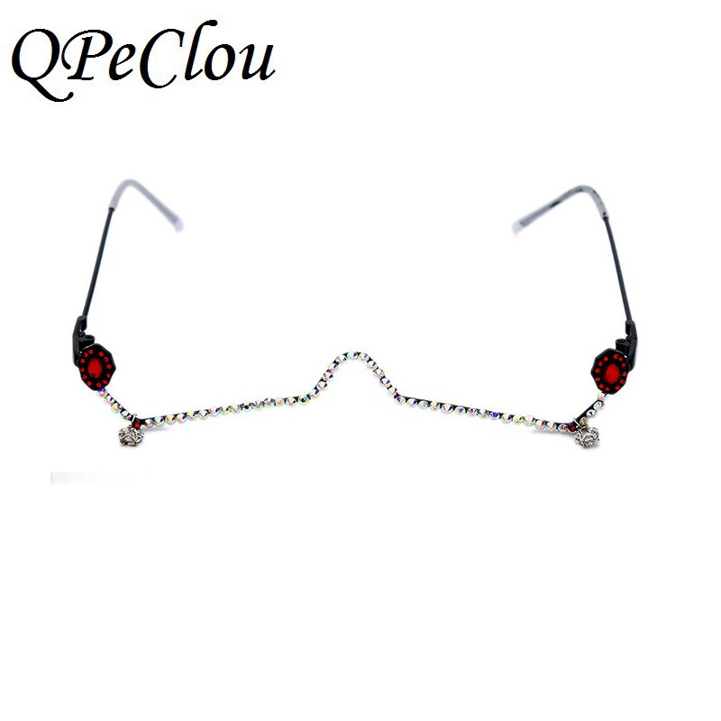 QPeClou Luxury Shining Diamond Glasses Frame Women... – Grandado