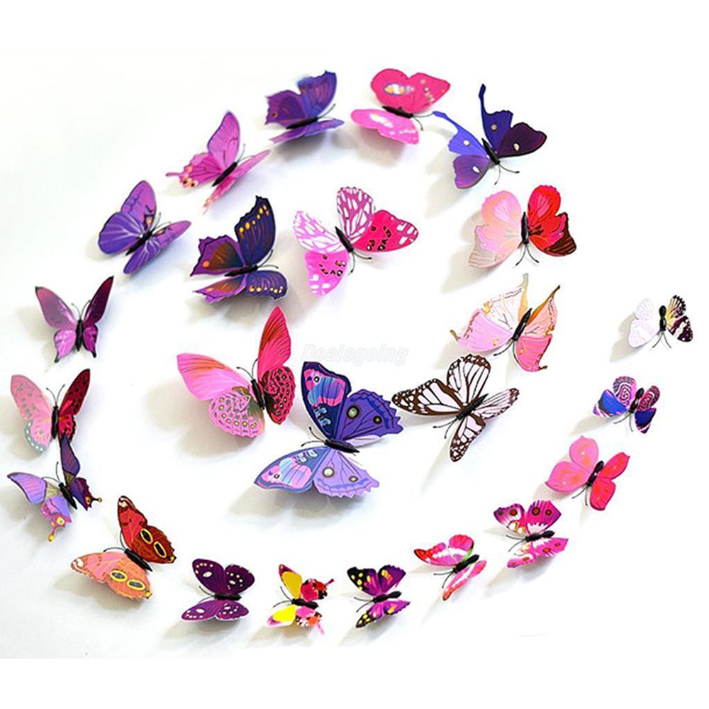 Wall Purple Glue Decor Fridge Vividly 3d Decals Bu... – Grandado