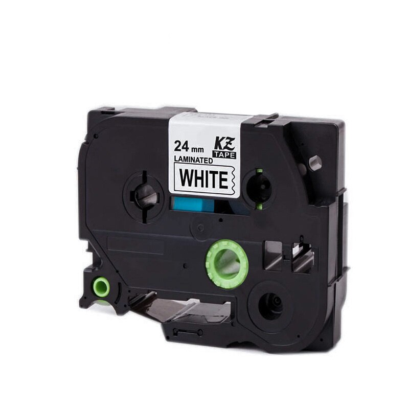 10Pcs 24mm Tze251 Schwarz auf Weiß Tz-251 Kompatib... – Grandado