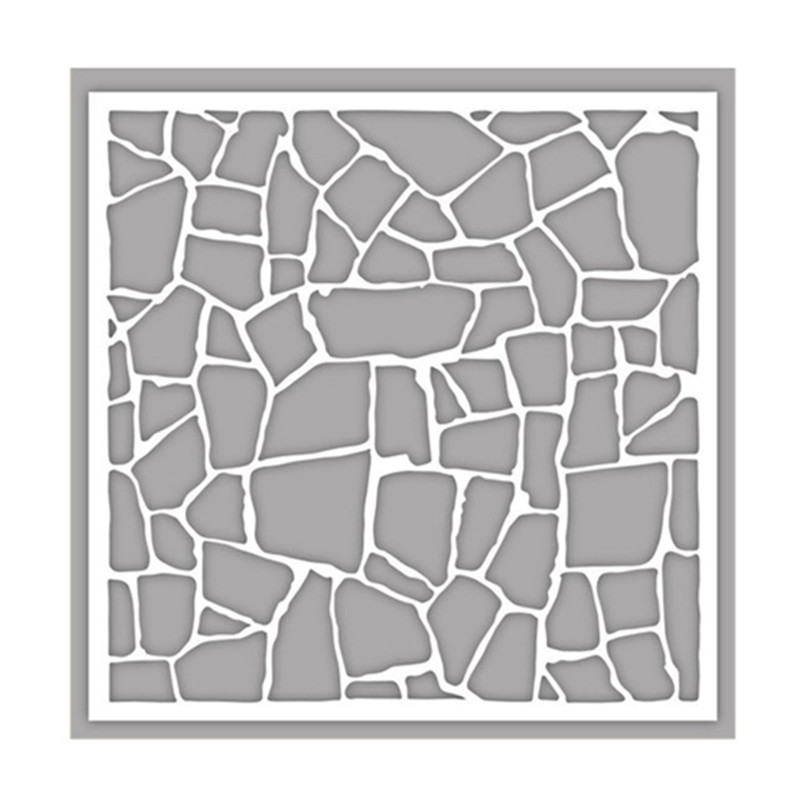 Stone Wall Pattern Background Plastic Stencil for ... – Vicedeal