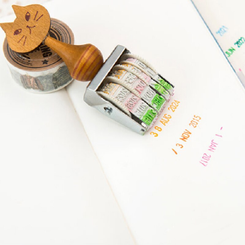 Saizhi Date Roller Stamp DIY Seal Clear Stamps iy ... – Grandado