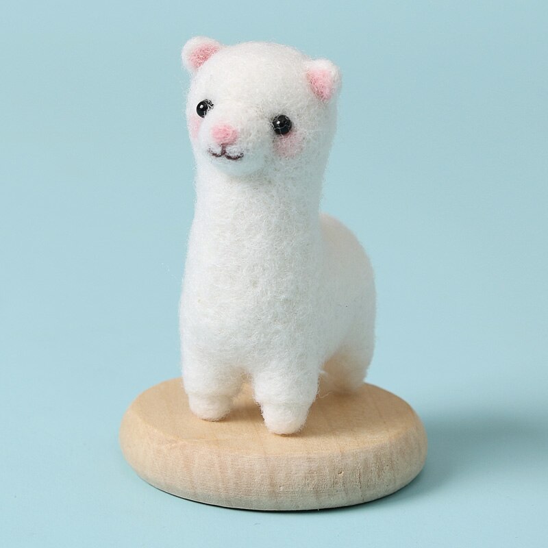 Cute Alpaca Wool Felt Craft DIY Non Finished Poked... – Grandado