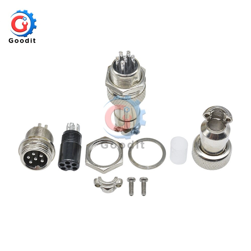 1set GX12 2/3/4/5/6/7 Pin Male & Female 12mm L88-9... – Grandado