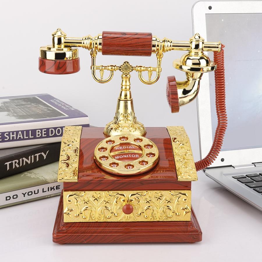 Vintage Dial Telephone Shaped Music Box Retro Dial... – Grandado