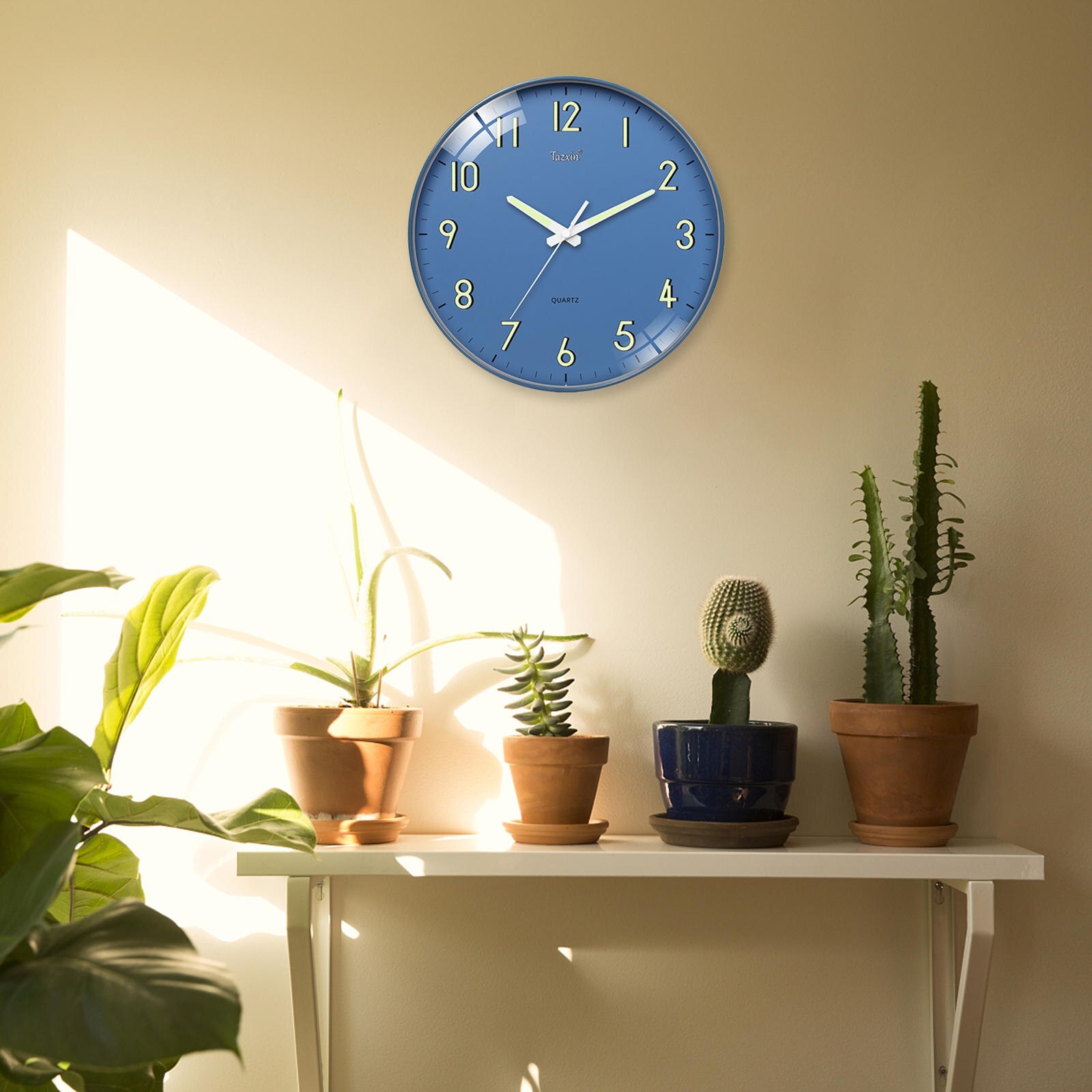 Large Wall Clock Luminous 12'' Night Light... – Grandado