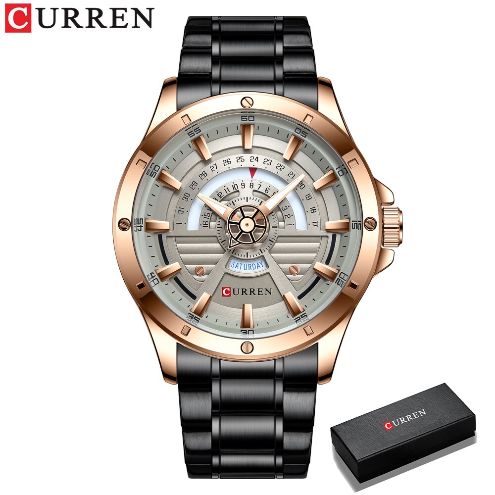 CURREN Watches Mens Modern Quartz Stainless Steel ... – Vicedeal