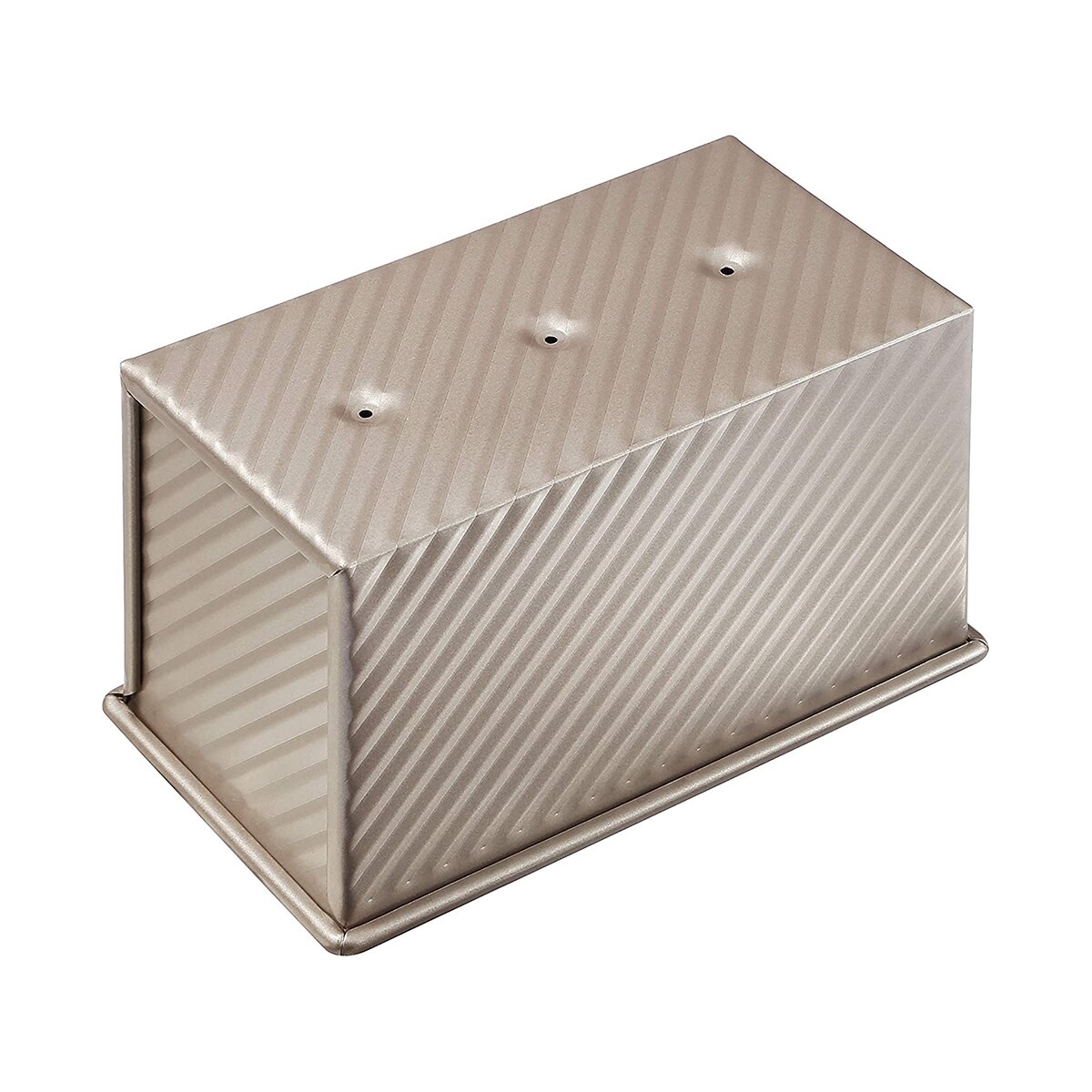 450G Loaf Pan Met Deksel Champagne-Gekleurde Gegol... – Vicedeal