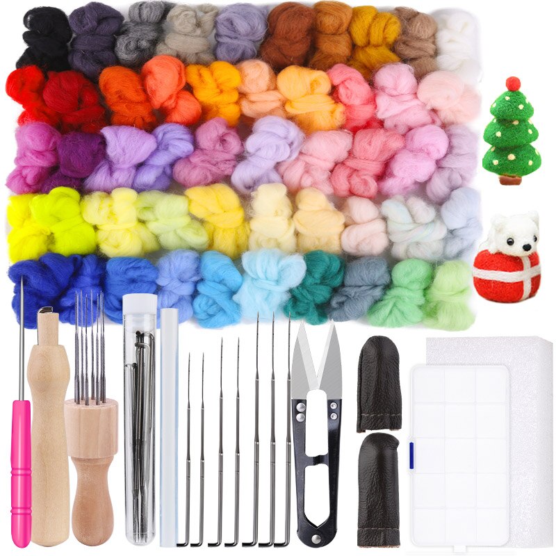 36/50 Kleur Diy Wolvilt Kit Handvat Wol Vilten Ger... – Vicedeal