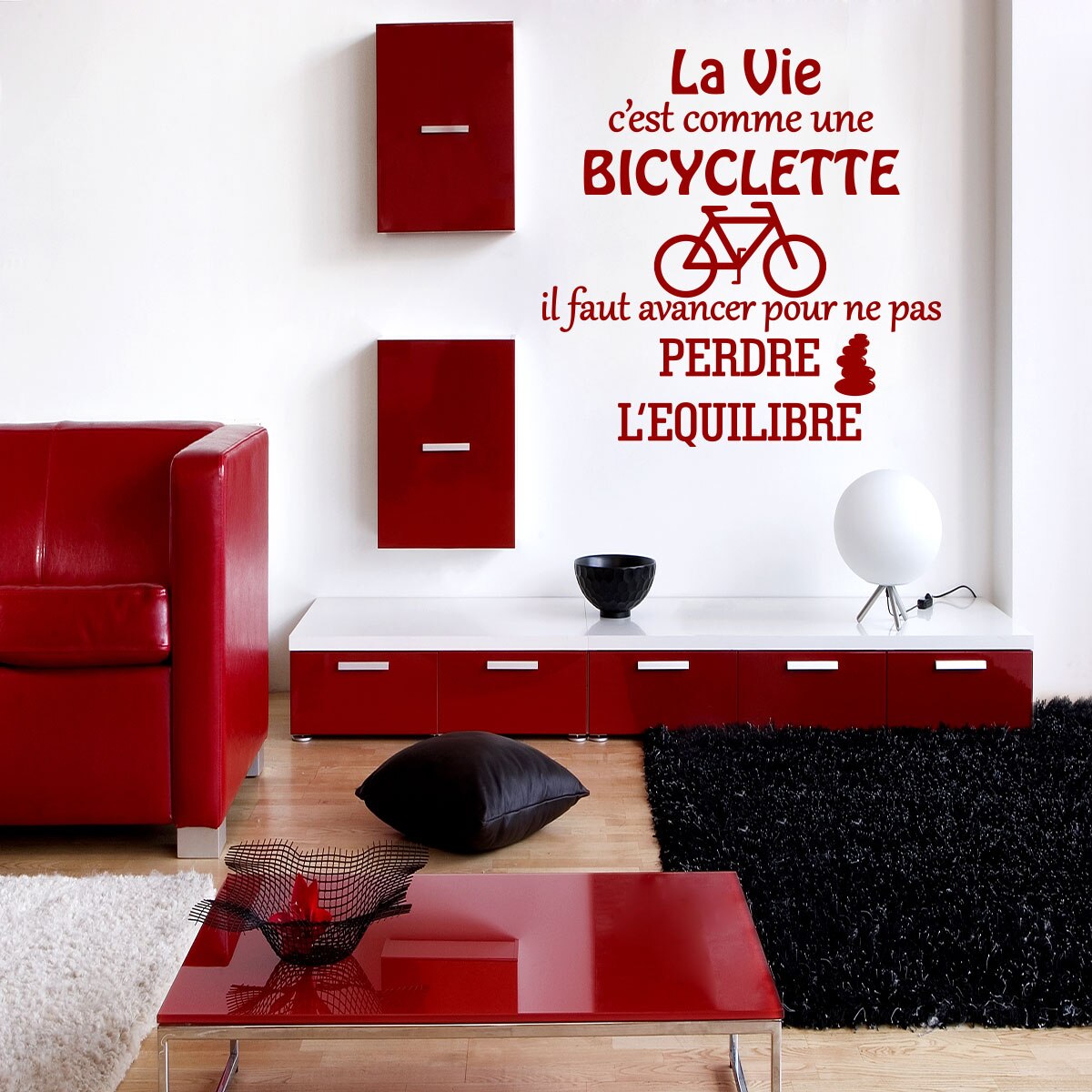 French Wall Sticker Inspirational Quotes "Life Is ... – Grandado