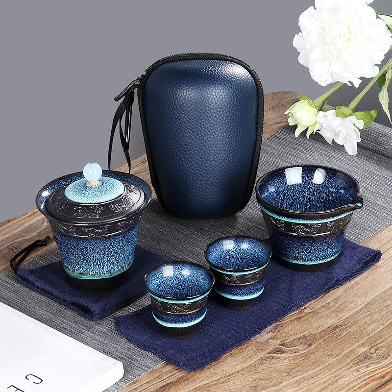 Multicolors Chinese Travel Tea Set Kung Fu TeaSet ... – Grandado