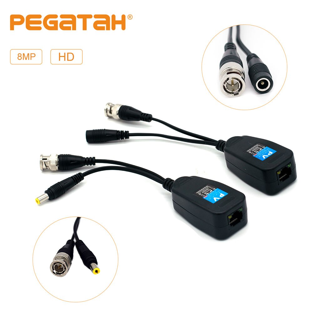 Free Ship CCTV video hd 8MP balun connector balun ... – Vicedeal
