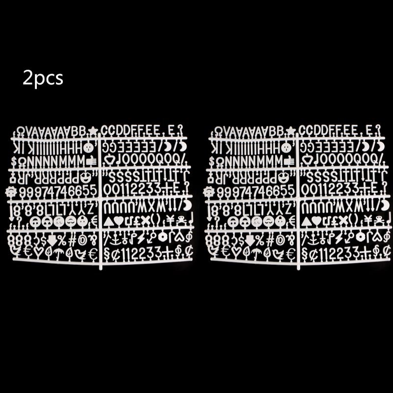 White Plastic Letter Board Letters Set 230 Numbers... – Grandado