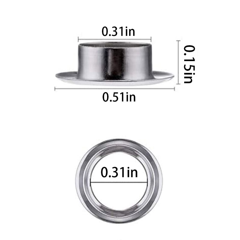 100 Sets Punch Oogjes Set 4 Kleuren 8 Mm Grommet T... – Grandado