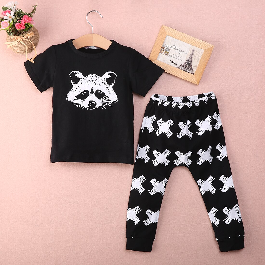 Baby Girls Boys Fox Cotton Tops T-shirt+Pants Legg... – Grandado