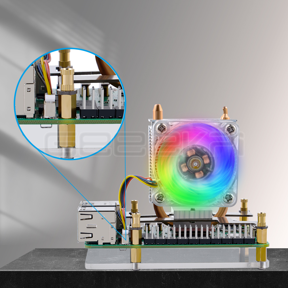 GeeekPi Raspberry Pi 5 Cooler Raspberry Pi 5 ICE-T... – Grandado