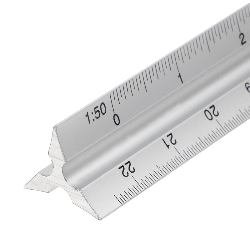 30cm Aluminium Metal Triangle Scale Architect Engi... – Vicedeal