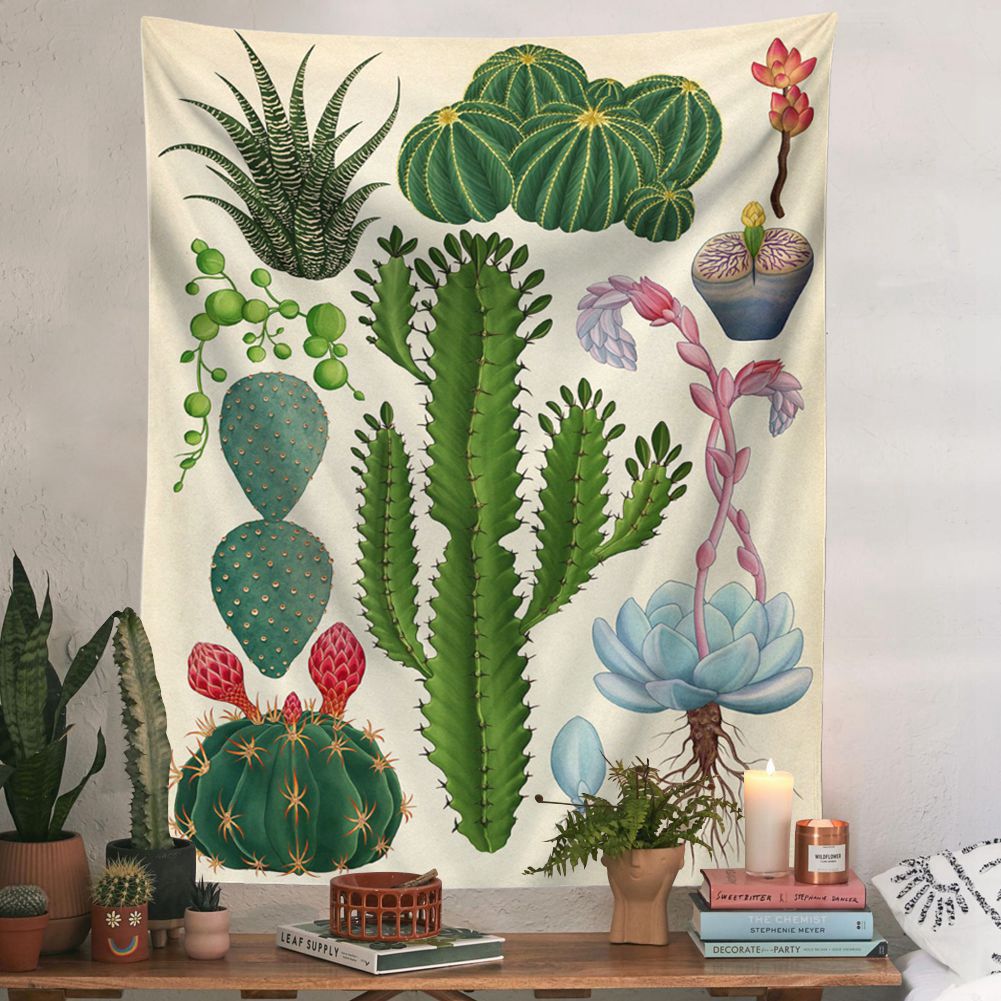 Botanische Tapijt Muur Opknoping Plant Cactus Refe... – Vicedeal