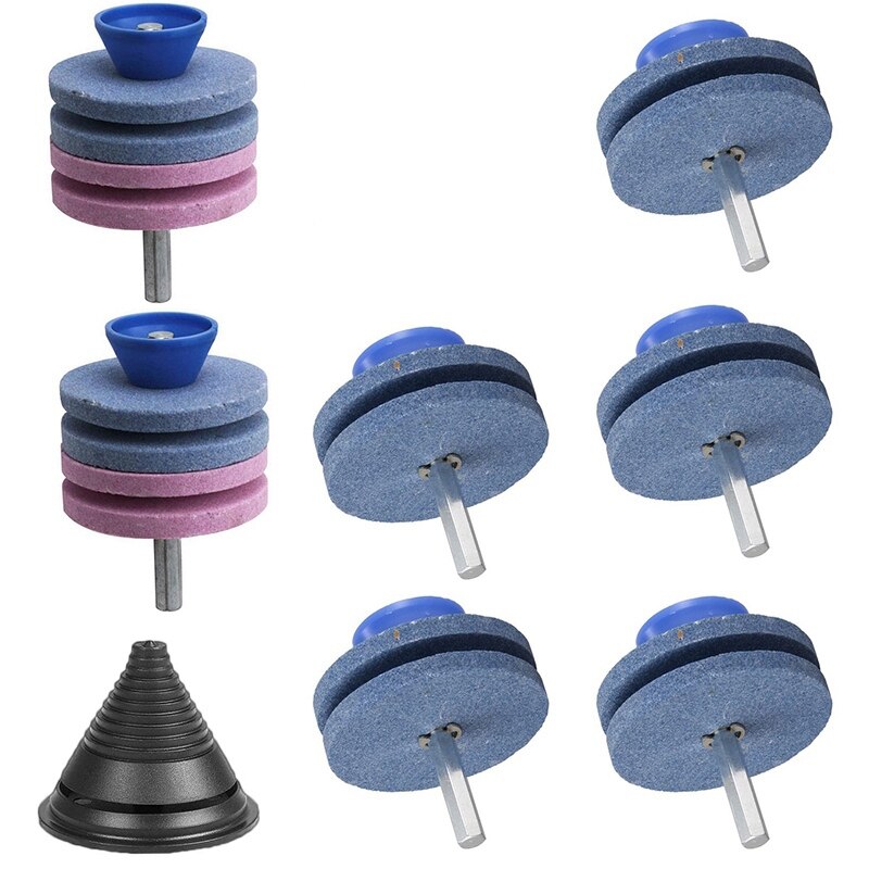 8PCS Lawn Mower Blade Sharpener with Balancer Set,... – Grandado