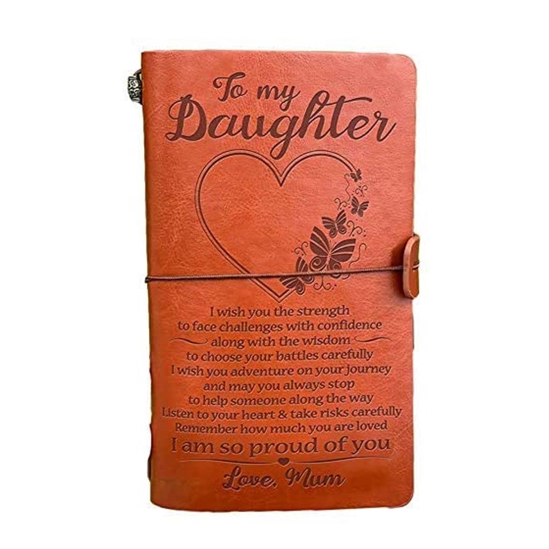 Vintage Engraved Faux Leather Journal Notebook Dia... – Vicedeal