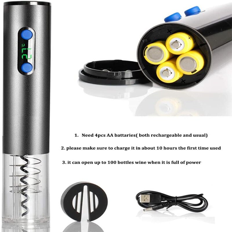 Electric Wine Opener Automatic Temperature LCD Dis... – Grandado