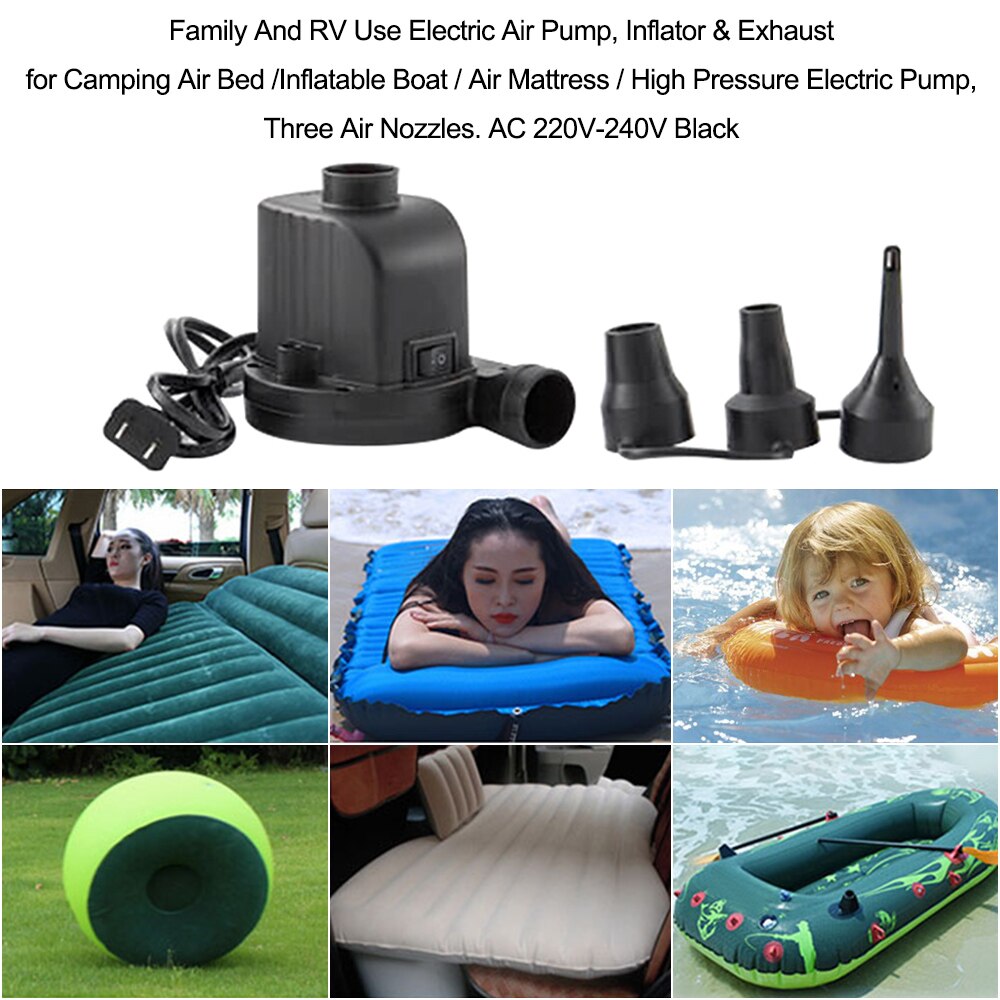 Electric Air Pump Inflator Exhaust for Camping Air... – Grandado