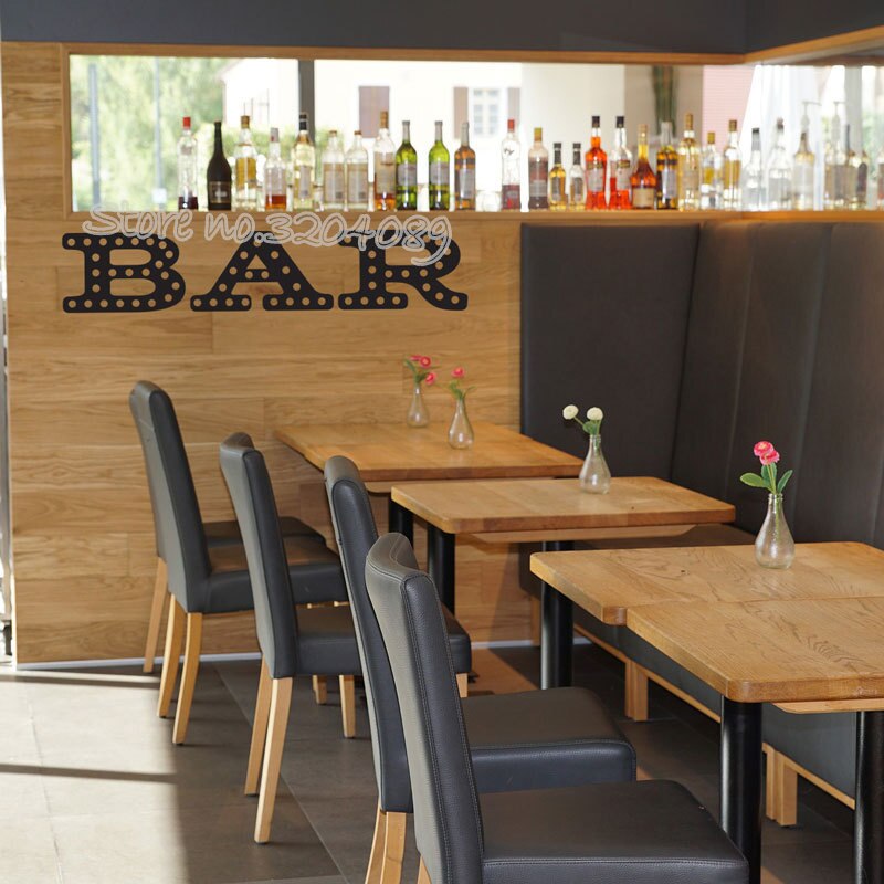 Bar Marquee Sign Wall Decal Removable Vinyl Art St... – Grandado