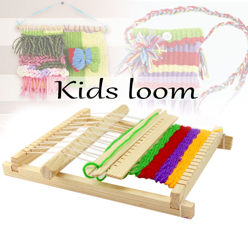 Wooden Kids loom DIY toys knitting machine – Vicedeal