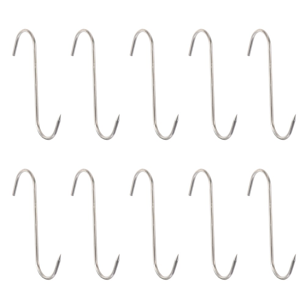 10Pcs Meat Hooks Chic Safe Fine Ham Hooks S-Shaped... – Grandado