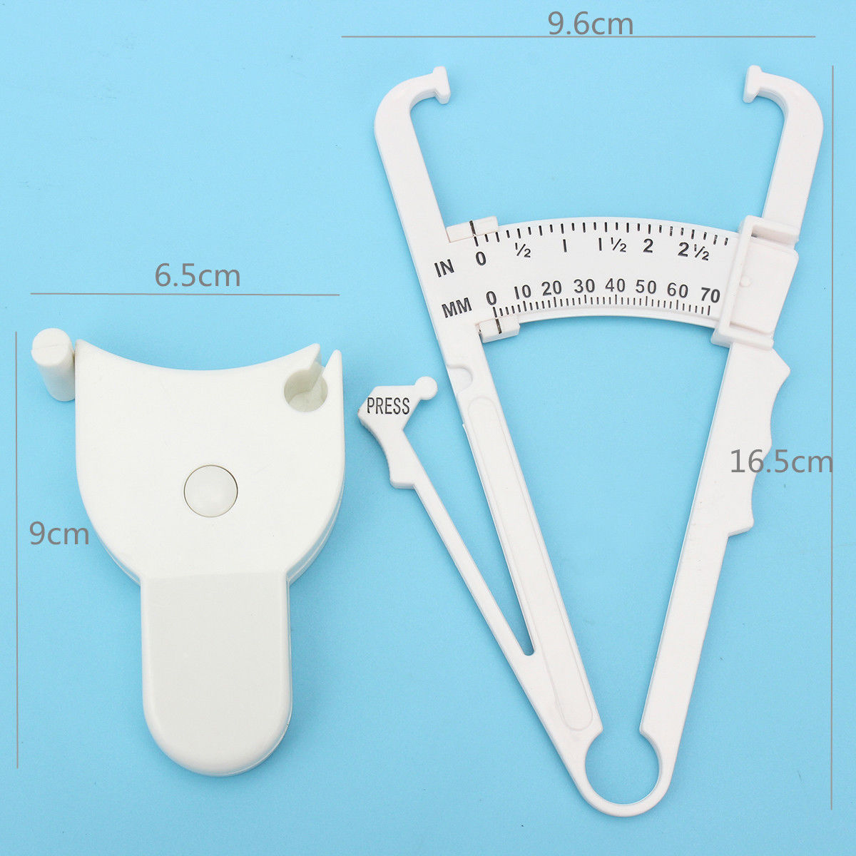 2Pcs Body Fat Caliper Mass Measuring Tape Tester F... – Grandado