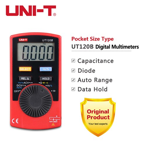 UNIT Digital Pocket Multimeter 4000 Counts Auto Ra... – Grandado