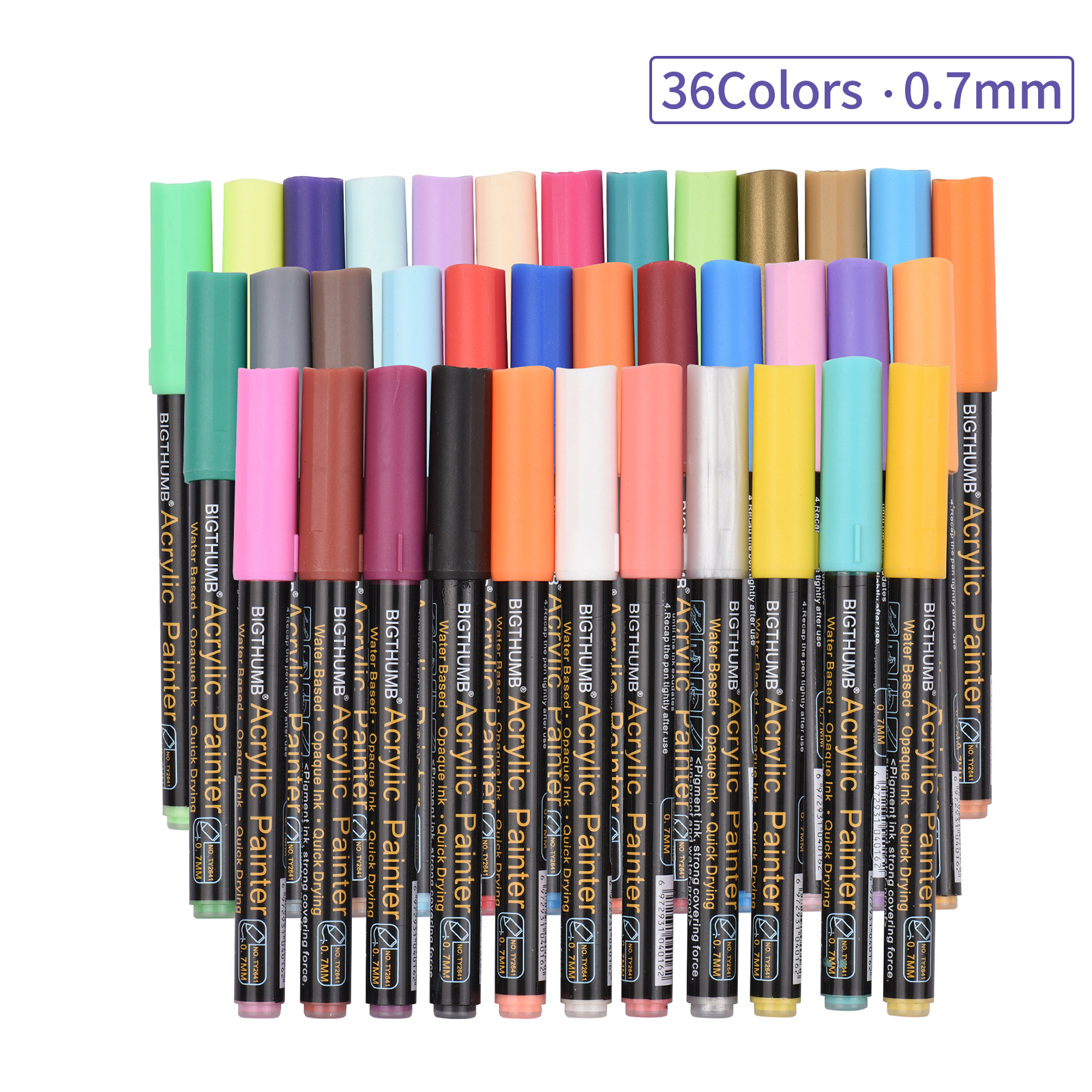 12/24/36 Colors Acrylic Paint Markers Set Water-Ba... – Vicedeal